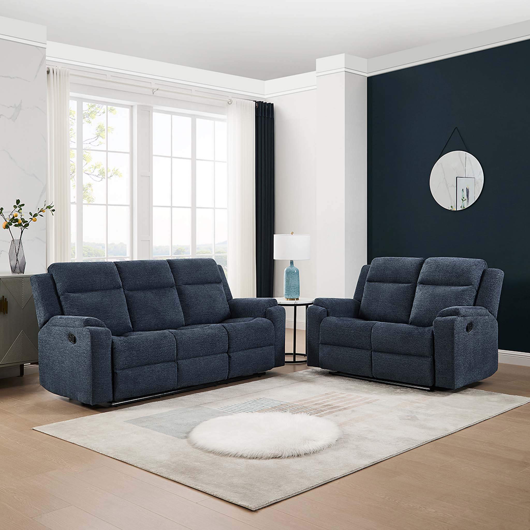 Orka 2+3 Seater Fabric Manual Recliner Sofa Set – Furniture Online